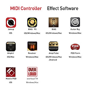 MeloAudio MIDI Commander Guitar Floor Multi-Effects Portable USB MIDI Foot Controller Foot Switches