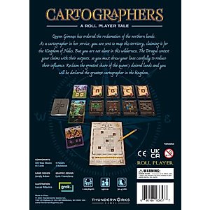 Thunderworks Games - Cartographers: A Roll Player Tale | Award-Winning Game of Fantasy Map Drawing | Strategy Board Game | Flip and Write | Family Game for 1-100 Players | 30-45 Minutes