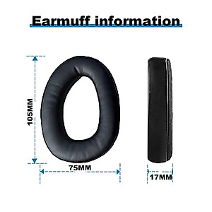 GSP 300 Ear Pads Replacement Earpads Ear Cushion Compatible with Sennheiser GSP 300 GSP 301 GSP 302 GSP 303 GSP 350 Gaming Headphones (Black)
