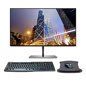 HP Z27u G3 27 Inch 2560 x 1440 QHD IPS LED-Backlit LCD Monitor Bundle with Blue Light Filter, HDMI, DisplayPort, USB Type-C, Gel Mouse Pad, and MK270 Wireless Keyboard and Mouse Combo