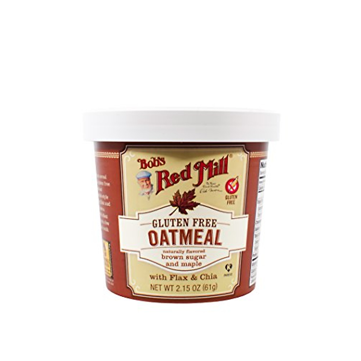 Bob's Red Mill Gluten Free Oatmeal Cup, Maple Brown Sugar, 2.15 Ounce (Pack of 8)