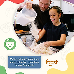 Foost Kids Knife - Kitchen Safe Kids Knife for Real Cooking & Cutting Vegetables & Food - Next Knife for Kids Aged 5+ with Stainless Steel Coat, Longer Serrated Blade, Blunt Tip, & Easy Grip Handle