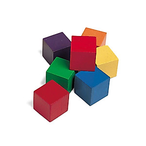 Learning Resources LER0136 1" Wooden Color Cube (Pack of 100)