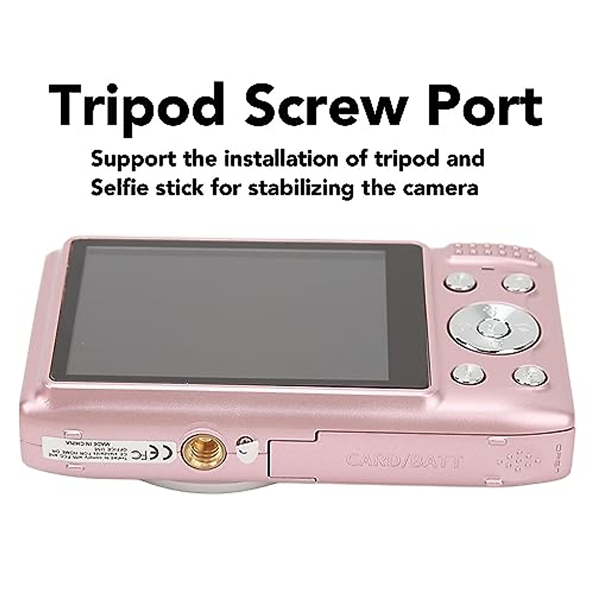 Digital Camera, Multi Function 58M 4K Timed Photography Digital Video Camera 2.88 Inch Screen 16X for Daily Life (Pink)