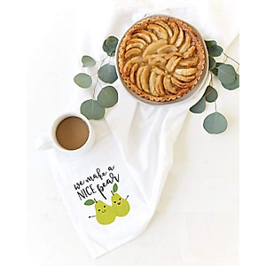 The Cotton & Canvas Co. We Make A Nice Pear Soft and Absorbent Kitchen Tea Towel, Flour Sack Towel and Dish Cloth