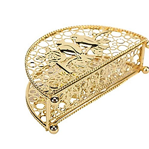 Napkin Holder Gold Paper Dispenser: Modern Metal Napkin Holder for Kitchen Dining Tables - Paper Cocktail Napkins Holders Organizer for Kitchen Restaurant Home Décor