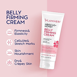 Lanmeri Hibiscus and Honey Belly Firming Cream for Skin Smoothies Firm Refine Body, Thighs and Belly Skin Tightening Cream for Women & Men, 120ML