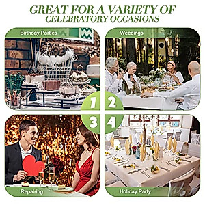 28 Pack Disposable Plastic Tablecloth Rectangle Table Cover 54 x 108 Inches, Disposable Table Clothes for Rectangle Tables Rectangular Plastic Table Cloths for Picnic Camping Party Wedding (White)