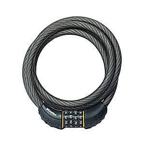 Master Lock Cable Lock, Set Your Own Combination Bike Lock, 6 ft. Long, Black, 8122D