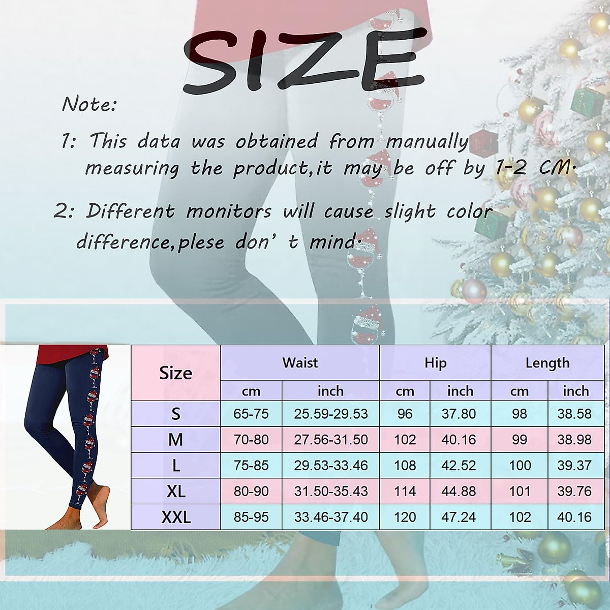 AMDBEL Christmas Leggings for Women 2023, Women's Christmas Leggings Christmas Pants Graphic Printed Skinny Tights Yoga Pants