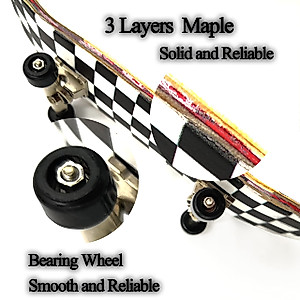 BMARLF Wooden Fingerboard Alloy Frame Finger Skateboards Bearing Wheel Finger Board Fashion Pattern Finger Boards 30mmx100mm