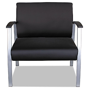 Alera ML2219 metaLounge Series Bariatric Guest Chair, 31-Inch x26-Inch x33.63-Inch, BLK Seat/Back, Silver Base