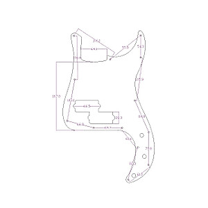 KAISH 13-Hole Metal Aluminium Anodized P Bass Style Pickguard American Modern Style Standard Bass Pick Guard for Precision P Bass Gold
