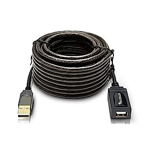 BlueRigger USB 2.0 Type A Male to A Female Active Extension/Repeater Cable - 32 Feet (10M)