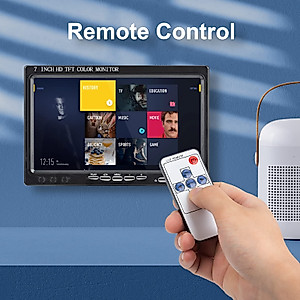 Yasoca 7 inch Portable Small HDMI Monitor HD 1080P VGA Monitor,Small LCD HDMI Monitor Mini Screen 1024x600,HDMI/VGA/AV Input Mini Monitor,with Speakers