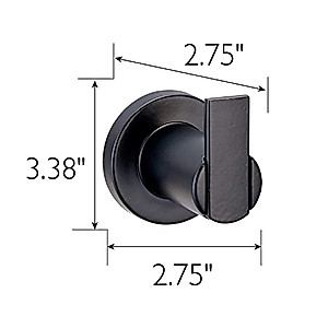 Design House 582676 Eastport Contemporary Robe Hook for Bathroom Bedroom Closet or Kitchen Matte Black
