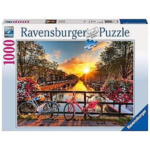 Ravensburger Bicycles in Amsterdam 1000 Piece Jigsaw Puzzle | Premium Quality | Unique Pieces | Softclick Technology | Ideal for Adults