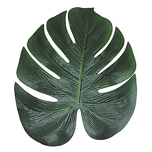 millet16zjh 12Pcs Artificial Leaf Tropical Palm Leaves Home Garden Decor S