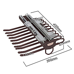 FKhanger Pull Out Pants Hanging Rack,10 Pairs Trousers Sliding Rack with Damper for Wardrobe,Tie Holder Hanging Rod-Brown