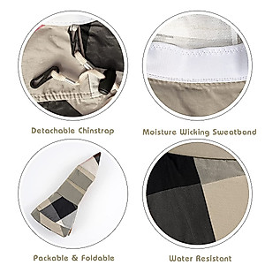 DOCILA Womens Summer Floppy Hats Fall Stylish Bucket Rain Cap Crushable Water Resistant Beach Travel Sun Hat Quick Dry Hiking Gardening Fisherman Hat Detachable Drawstring Beige