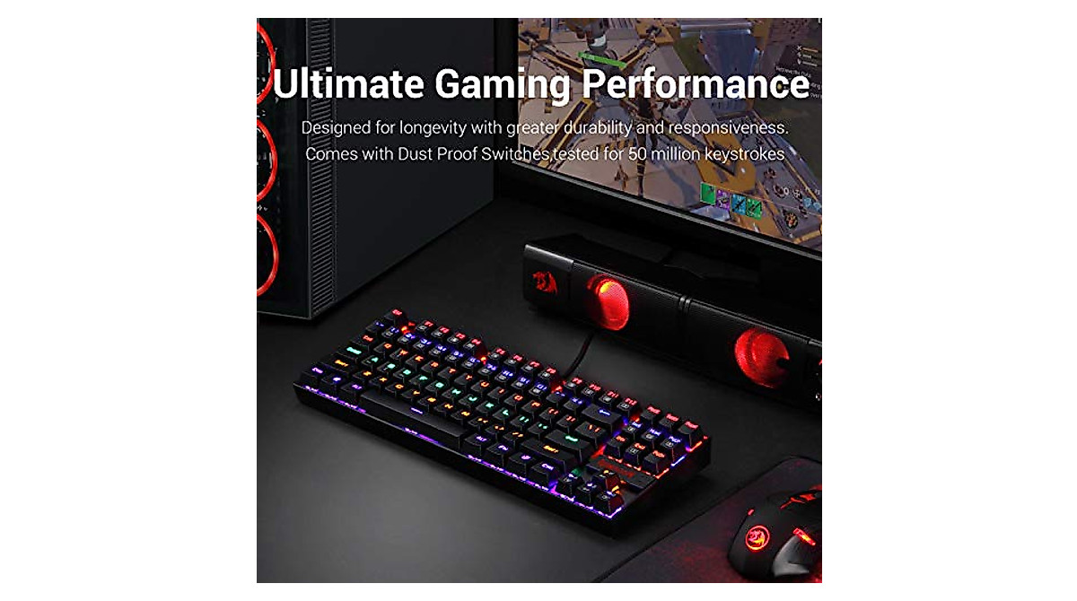 Redragon K552 Mechanical Gaming Keyboard - 87 Key LED