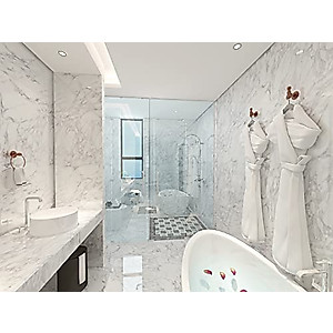 3 Pack Industrial Pipe Bathroom Hardware Accessories Set, Include 2Robe Coat Towel Hook and 1 Towel Ring Threaded Wall Mounted Rustic Decor Accessories Kit(Bronze)