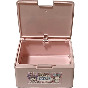 Friend Sanrio My Melody × Kuromi One push One Touch Open Type Lid Accessory Cosmetics Case Box 10.6 × 5.2 × 8.8 cm