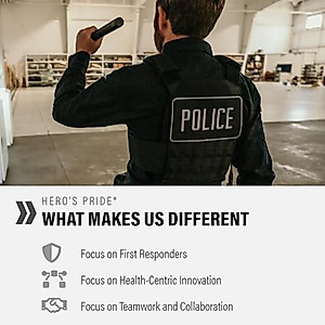 6 Pack Hero's Pride Tactical American Flag Patches - 3-3/8" x 2" Embroidered USA Uniform Emblem Patch - Sew On Designed for Military and Tactical Clothing - Reverse USA Flag (6 Pieces)