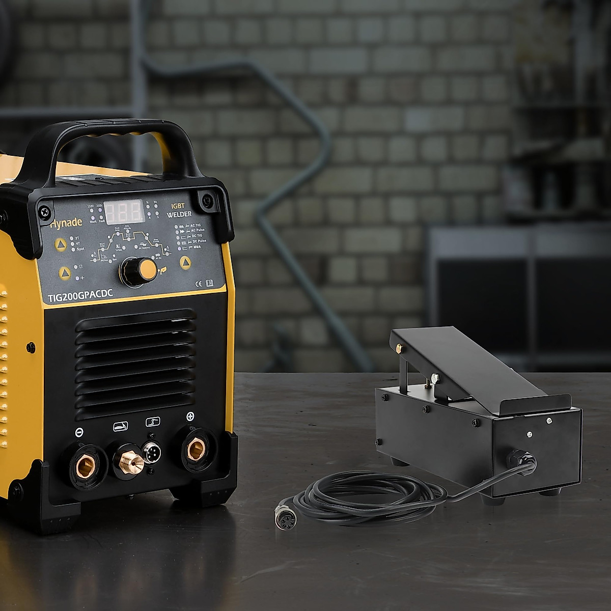 Hynade TIG Welder Foot Pedal,Amp Control 5 Pin Tig Foot Pedal for TIG Welder TIG200GPACDC Tig Foot Pedal