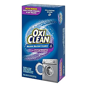 OxiClean Washing Machine Cleaner with Odor Blasters, 4 Count