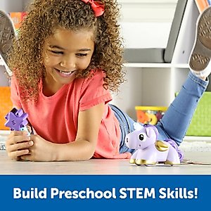 Learning Resources Coding Critters MagiCoders: Skye the Unicorn, Screen-Free Early Coding Toy For Kids, Interactive STEM Coding Pet, 22 Pieces, Ages 4+
