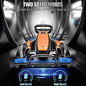 YOFE 24V Electric Go Kart for Kids, Drift Racing Go Kart,8MPH Max,132lbs W. Capacity,Licensed Mclaren Battery Powered Ride on Car with 2 Speeds for Kids Ages 6 and Older