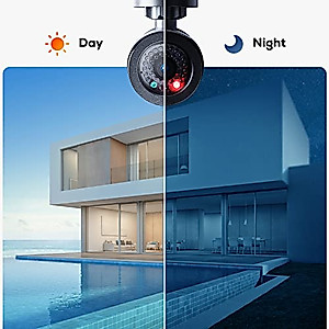 BNT Dummy Fake Security Camera, with One Red LED Light at Night, for Home and Businesses Security Indoor/Outdoor (2 Pack, White)