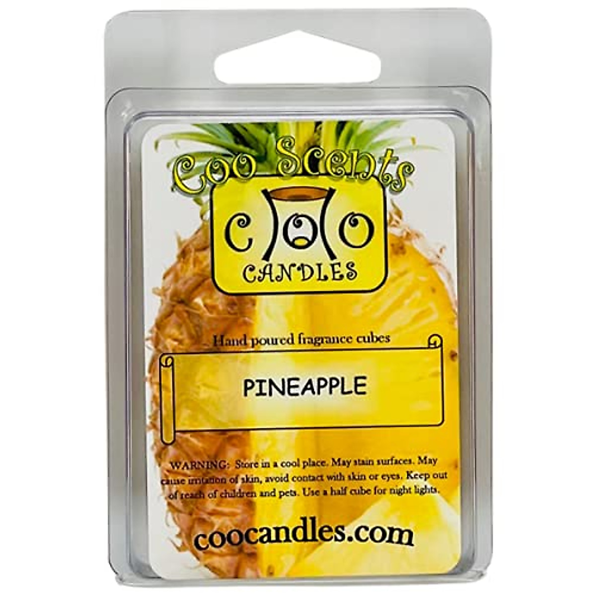 6 Pack Soy Blend Wickless Candle Wax Bar Tart Melts - Fruity Pack - Includes one 6 Cube Package of Each of Fruity Loops, Lemon Pucker, Mango Papaya, Pomegranate, Pineapple, and Apple Orchard