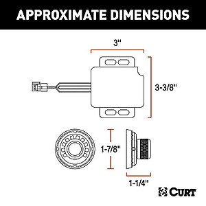 CURT 51170 Spectrum Original Equipment Style, Integrated Electric Trailer Brake Controller, Proportional