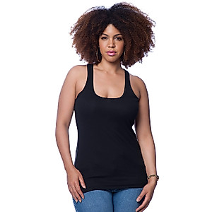 Zenana Outfitters 4 Pack Womens Basic Ribbed Racerback Tank Top WHITE/WHITE/BLACK/BLACK M