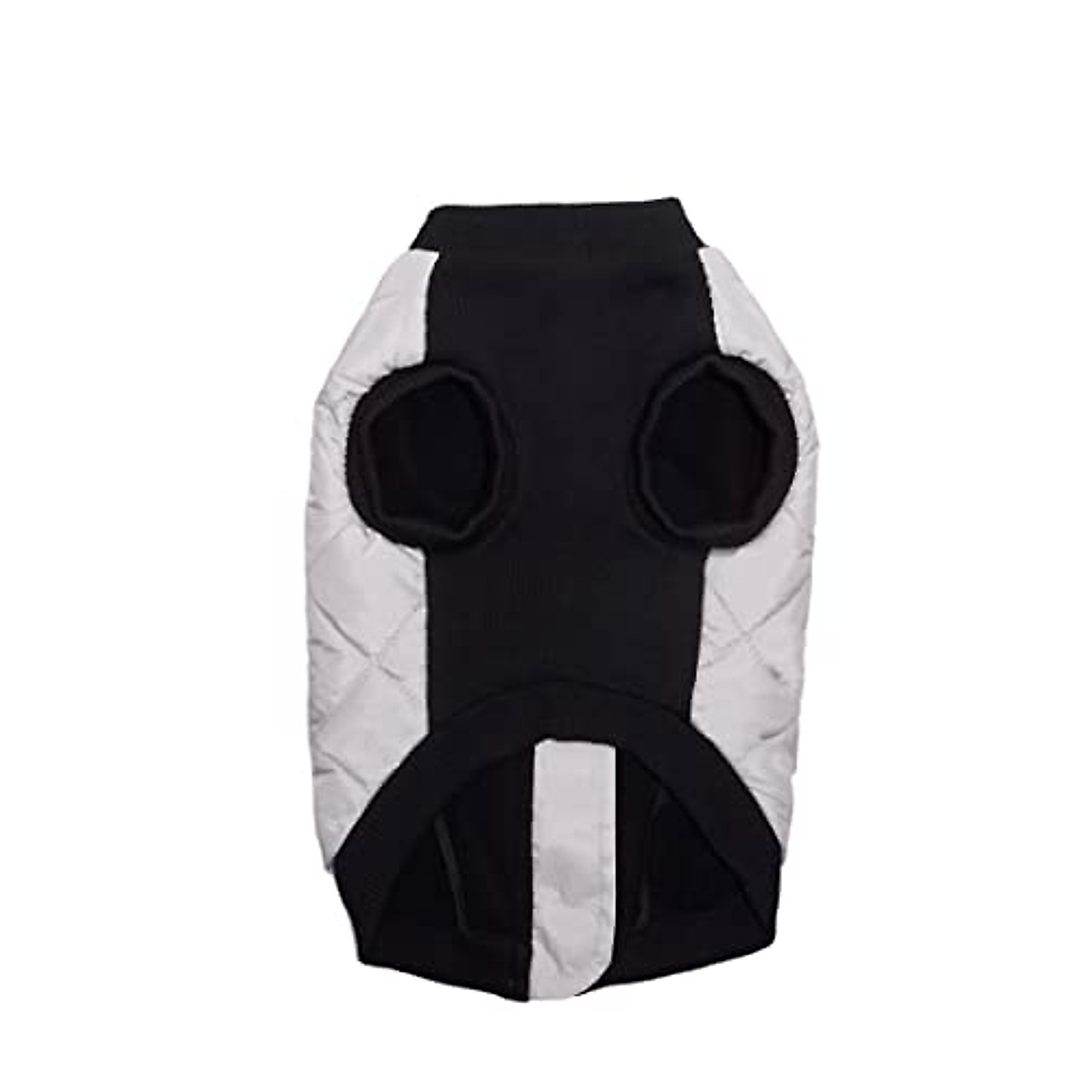 K10 Quiltee Coat - Warm Dog Coat with Leash Attachment - Water Resistant Jacket with Leash Ring - Built in D Ring Harness - Fleece Lined Vest - Lighter Than a Sweater - Small Dogs (S, Silver Grey)