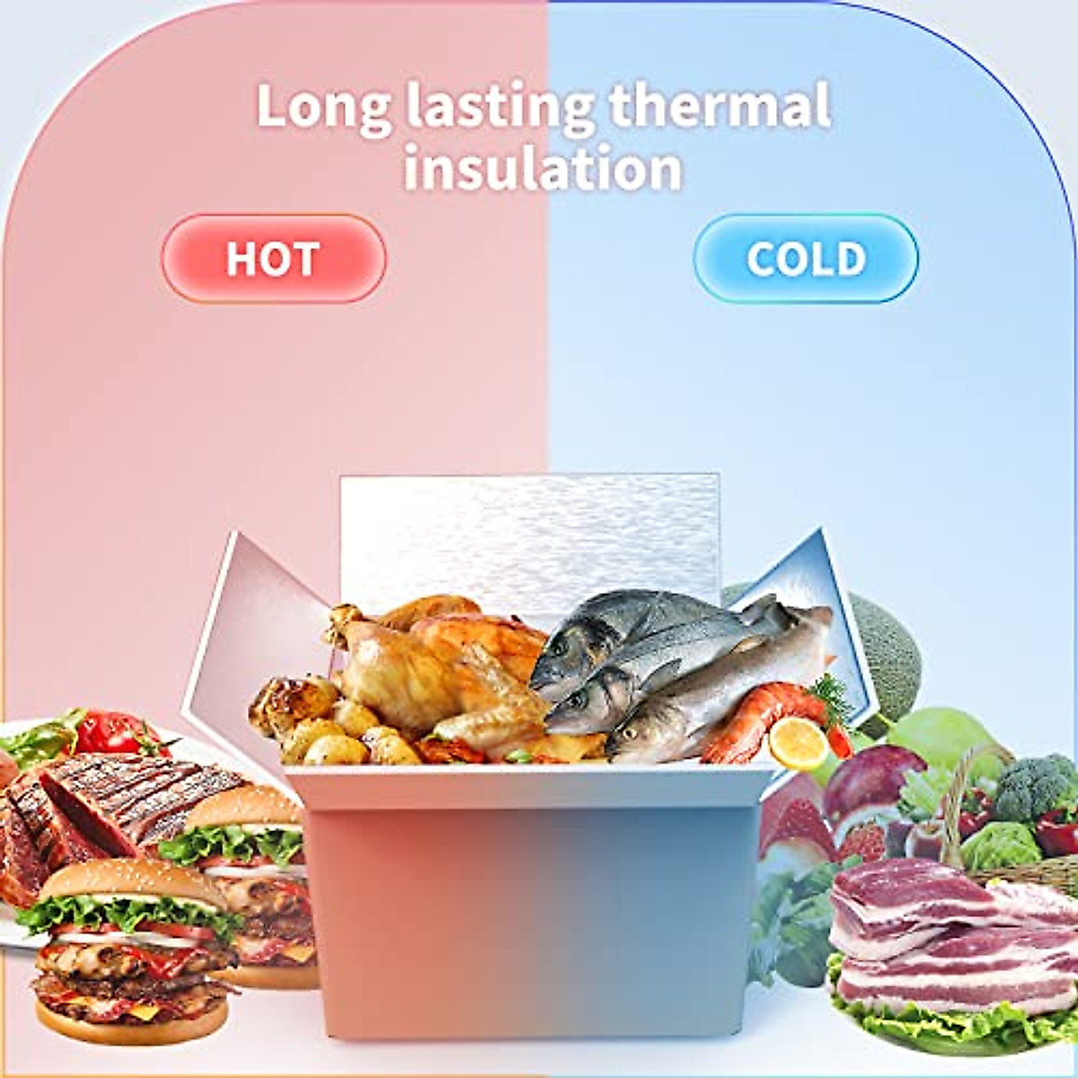 XCLBTFDC Insulated Shipping Boxes with Aluminum Foil Insulated Liner, Styrofoam Cold Delivery Carton Cooler Box with Thermal Bag Liner for Shipping Frozen Food,Moving,Mailing (2 Sets-14"X 11.5"X 9.6")