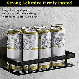 Wumagin Bathroom Shelf 2 Shower Caddy Shelf +2 Soap Dishes,Black Rust Proof Space Aluminum Spice Rack Kitchen Organization Makeup Organizers Bathroom Storage Wall Mount Shelves