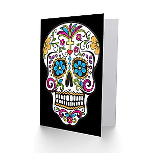 Wee Blue Coo Sugar Skull Day Of The Dead Greetings or Birthday Card