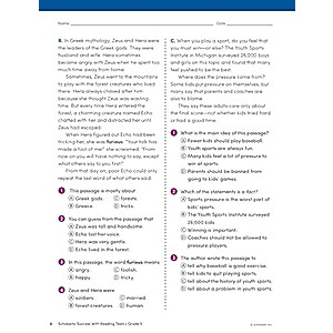 Scholastic Success with Reading Tests Grade 5 Workbook