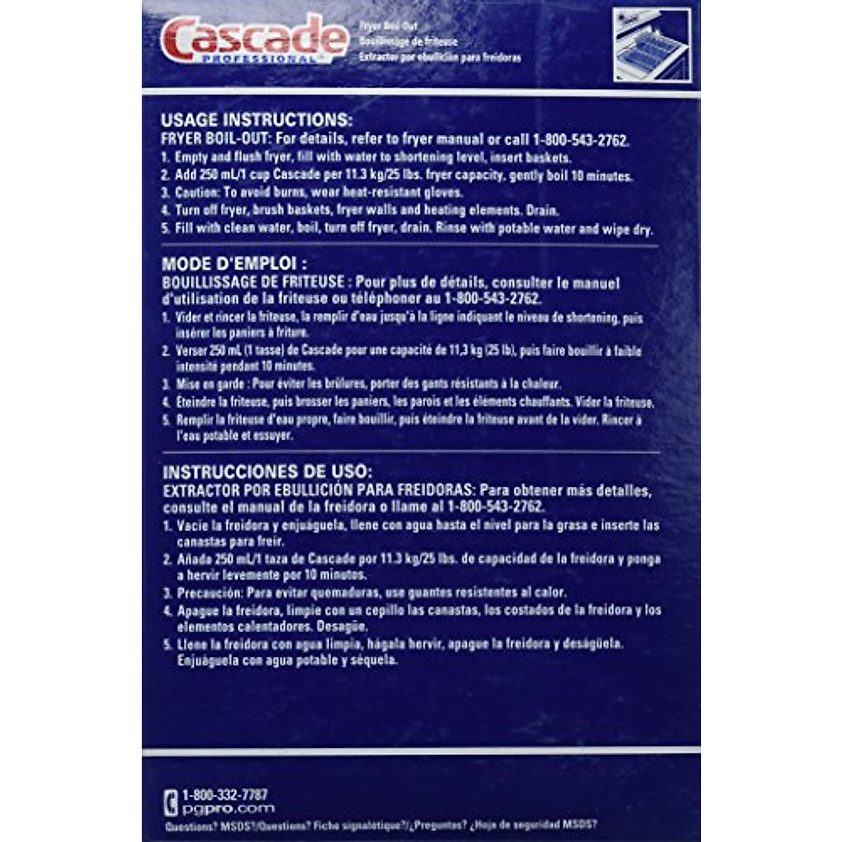 Cascade with Phosphates Professional Fryer Boil Out 85-oz (1)