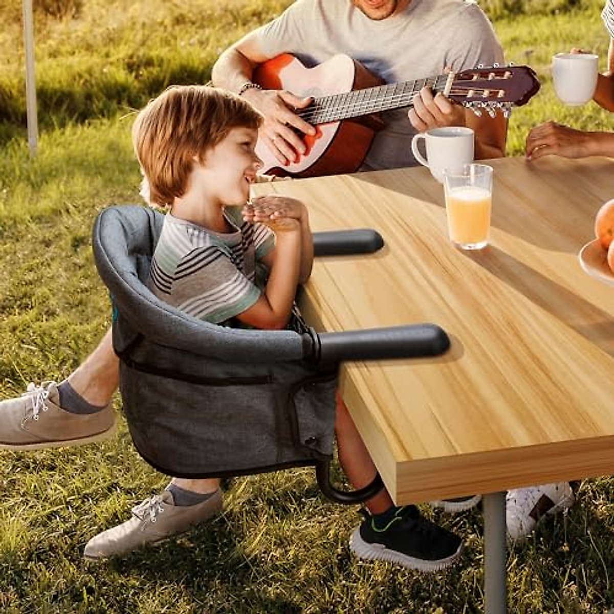 Hook On Chair,Portable High Chair with Storage Bag - Hook On, Clip On, and Fast Table Chair with Removable Seat for Home and Travel