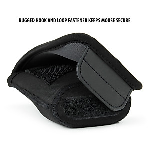 ENHANCE Universal Gaming Mouse Travel Case with Carabiner Clip & Accessory Pouch for Logitech G602 , SteelSeries Rival 600 , Razer DeathAdder & More eSports Wired and Wireless Mice - Black