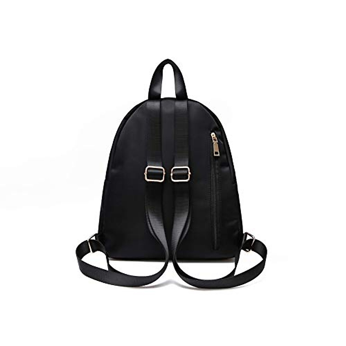 YANAIER Women Mini Backpack Purse Waterproof Nylon Fashion College Bag Daypack Black