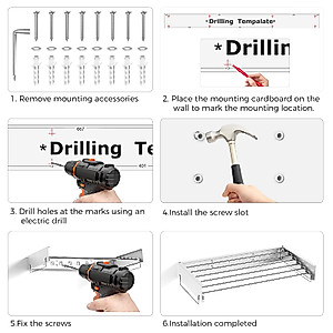 YOURTONE Wall Mounted Drying Rack for Laundry, 40" Wide, 20 Linear Ft, Space Saving Retractable Clothes Drying Rack, 80 lb Capacity, Laundry Room Drying Rack for Indoor, Outdoor & Bedroom