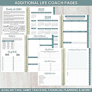 bloom daily planners 2023-2024 Pocket Planner - 4” x 6” - (July 2023 - July 2024) - MINI Weekly/Monthly Agenda Organizer & Calendar Book - Daydream Believer, Pink & Blue