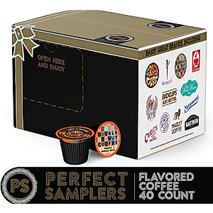 Crazy Cups Flavored Coffee Pods Variety Pack for Keurig K Cups Brewers, Assorted Flavored Coffee Sampler, 40 Count