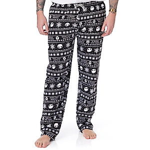 Disney Nightmare Before Christmas Lounge pants Jack Skellington Mens Pyjama Bottoms X-Large Black
