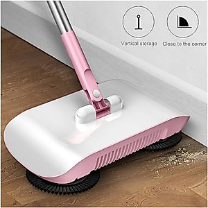 Wet Dry Vacuum Cleaner Broom Robot Vacuum Cleaner Floor Home Kitchen Sweeper Mopping Sweeping Machine Magic Handle Household Electric Floor Mops Floor Cleaning (C : Blue1)